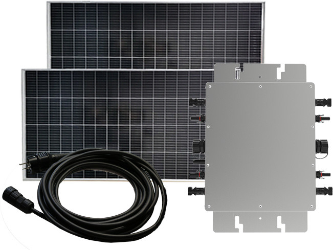 Aluminum Alloy Micro Inverter Solar System IP65 2000W AC Voltage Grid ...